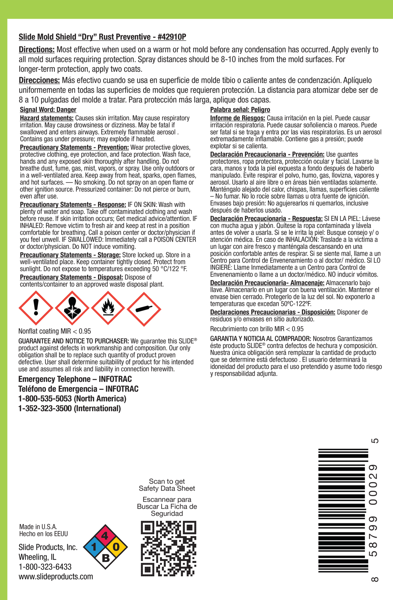 SLIDE® Mold Shield Dry Rust Preventive (No. 42910P) | Plastixs