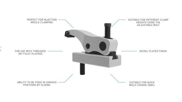 Mouldpro Power Sliding Mold Clamps (without inbus bolt) | Plastixs
